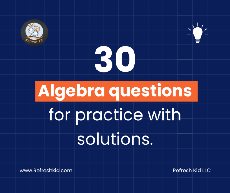 30 Algebra Questions from Easiest to Most Difficult (With Solutions)