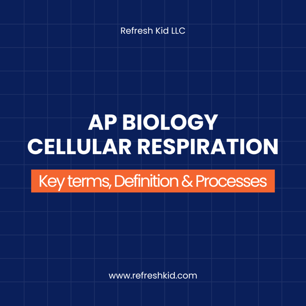 AP Biology Cellular Respiration: Key terms, Definition & Processes