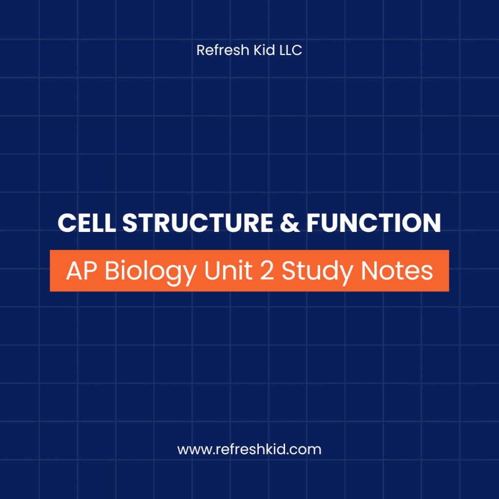 Cell Structure and Function: AP Biology Unit 2 Study Notes