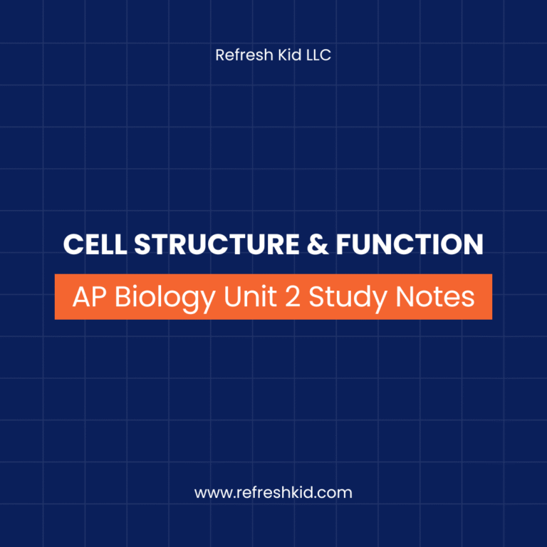 Cell Structure and Function: AP Biology Unit 2 Study Notes